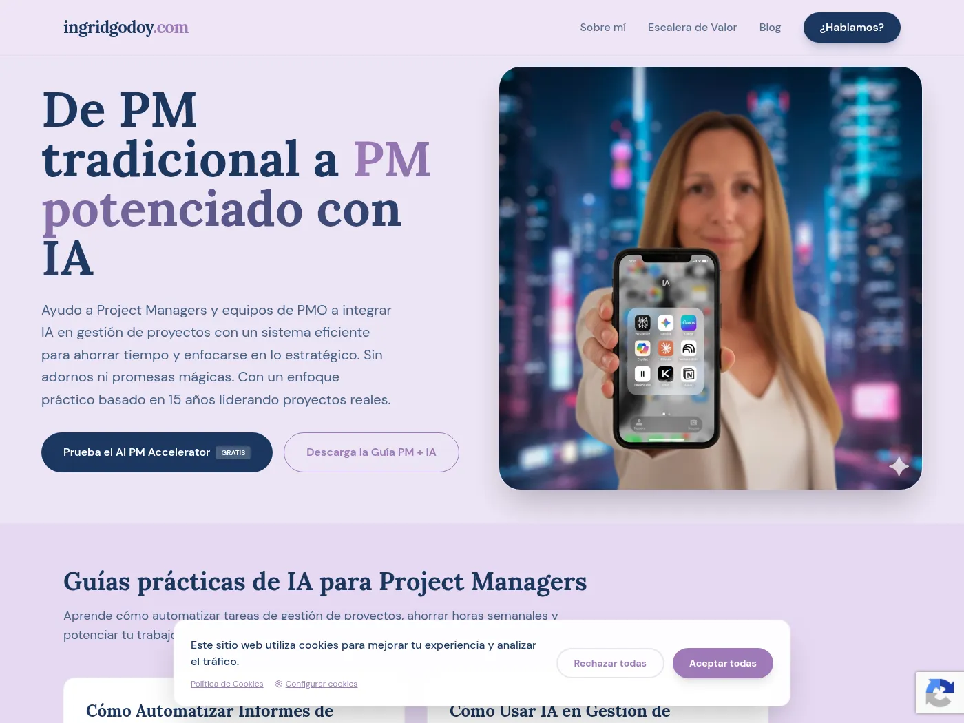 PM + AI: Ingrid Godoy’s Premium Project Management Website