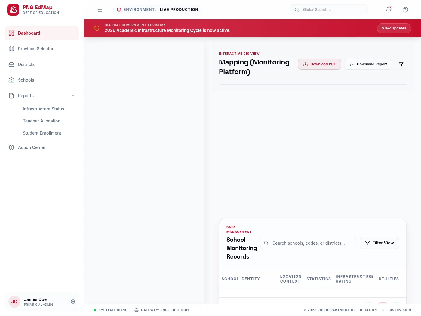 PNG EdMap Dashboard