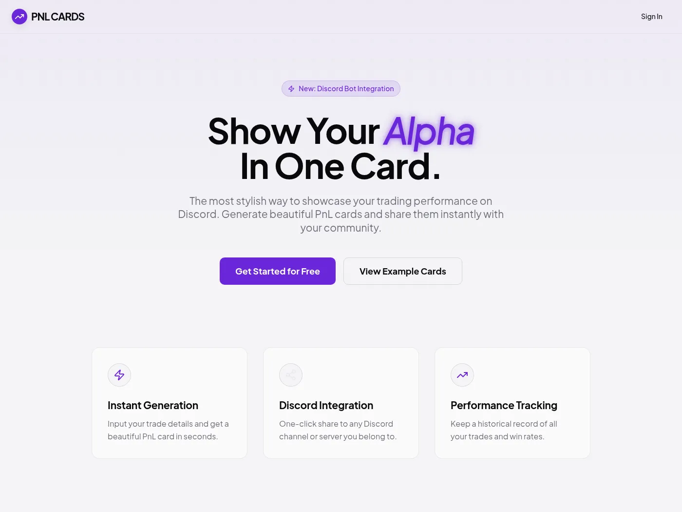 PnL Cards Discord Bot