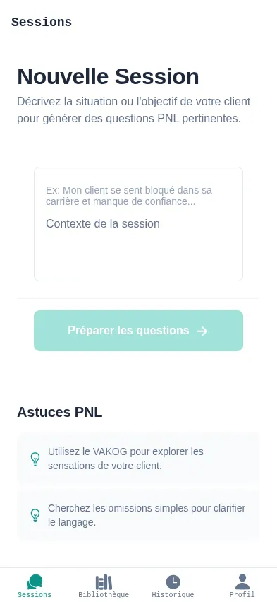 PNL Coaching Prep App
