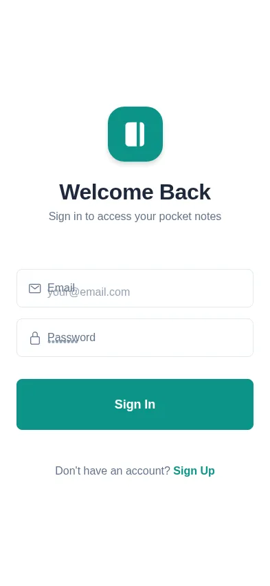 Pocket Notes App