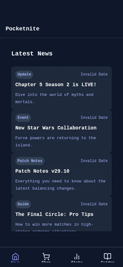 Pocketnite App