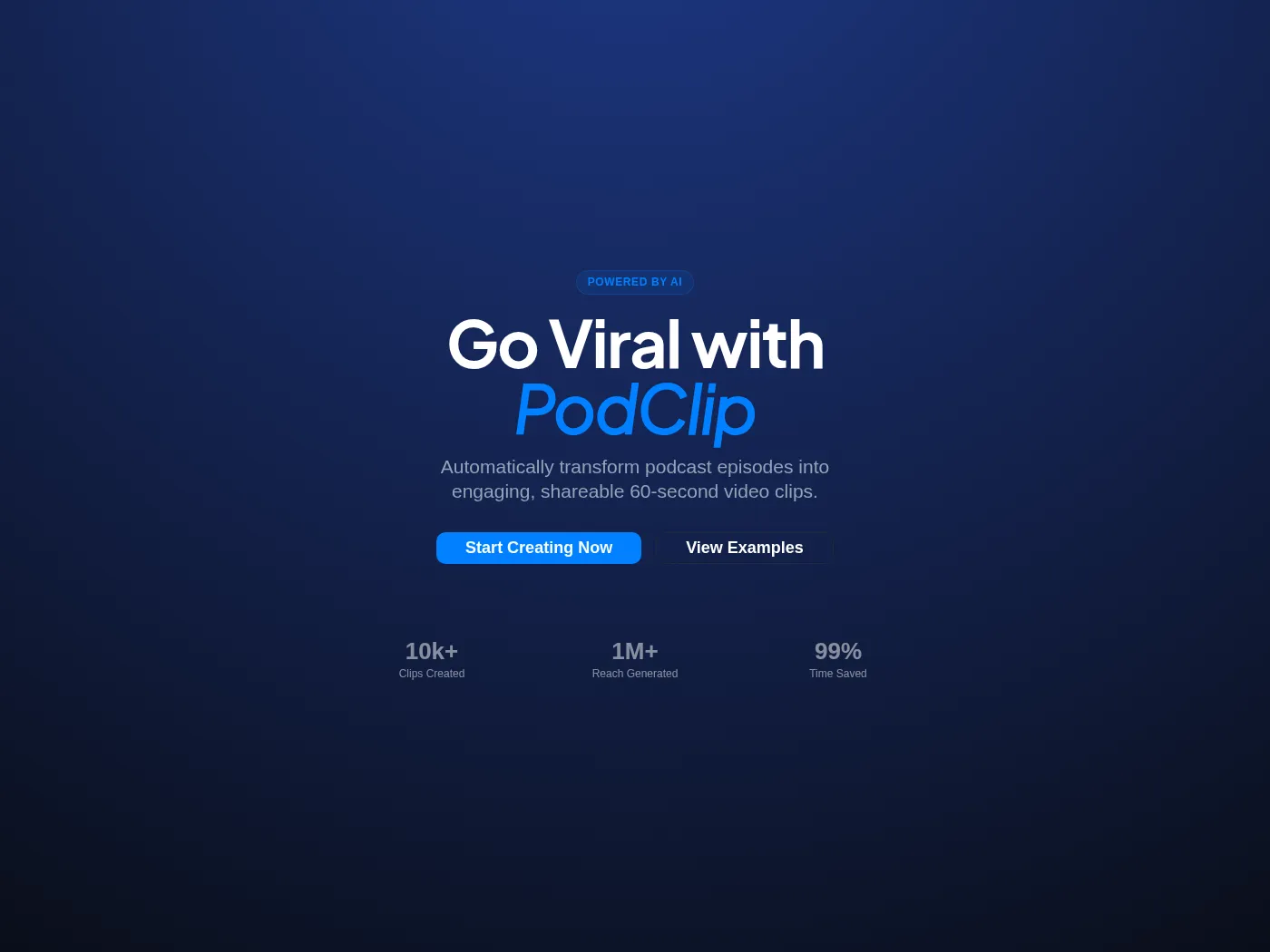 PodClip Viral Creator