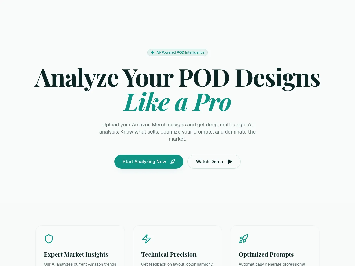Amazon POD Analyzer