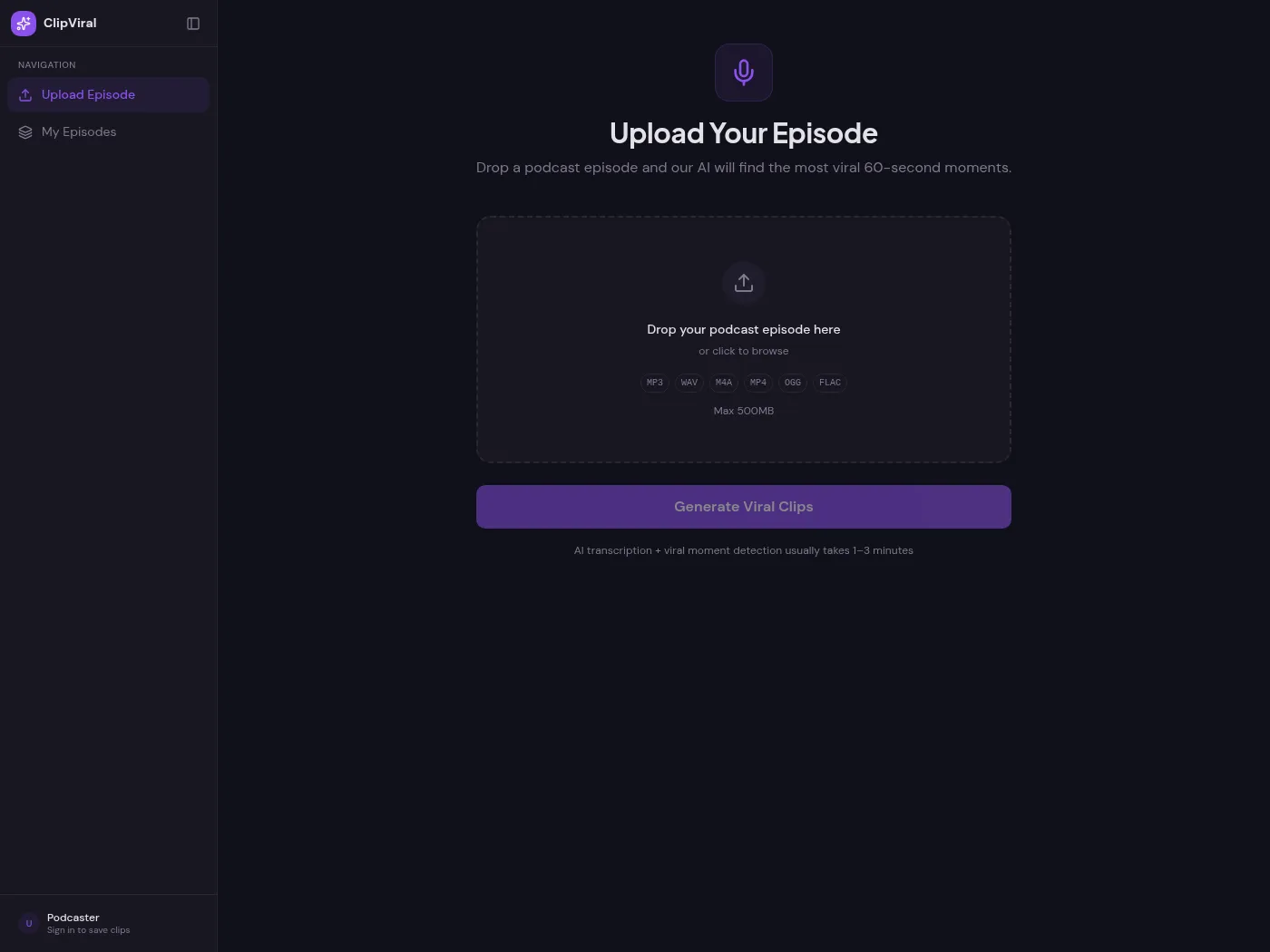 ClipViral for Podcasters