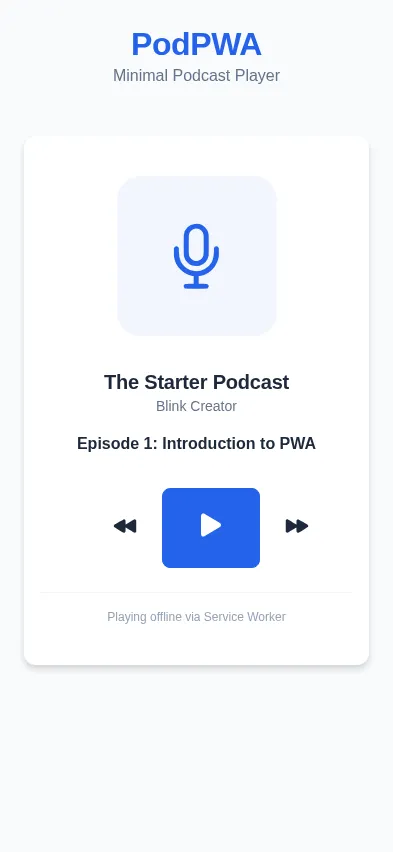 Podcast PWA Starter