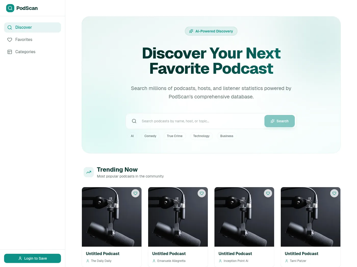 PodScan Directory