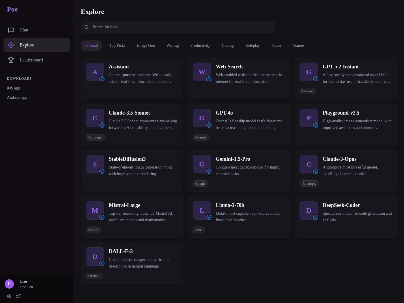 Poe Explore Clone