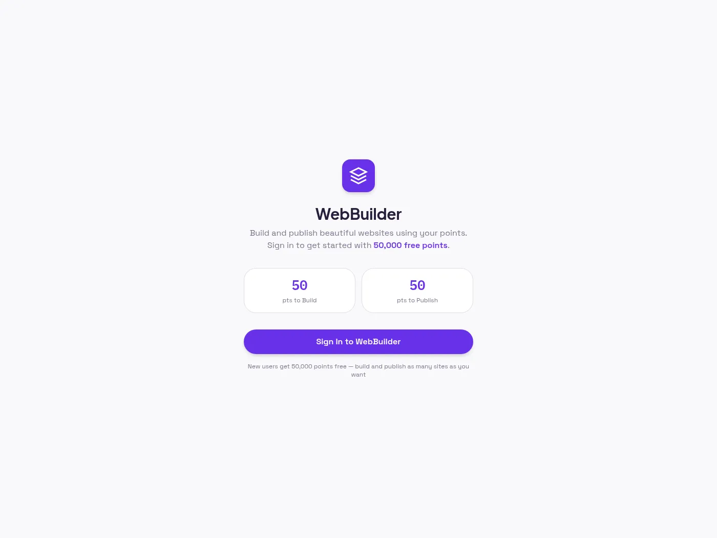 Point-Based Web Builder