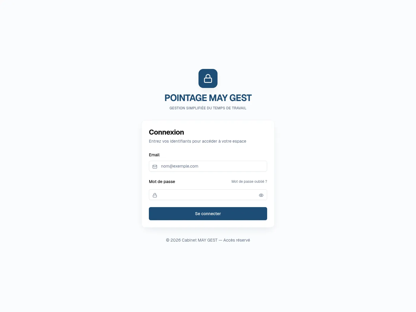 Pointage May Gest SaaS