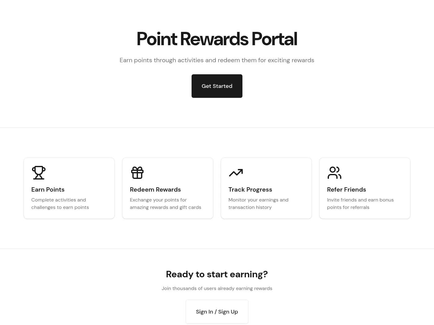 Point Rewards Portal
