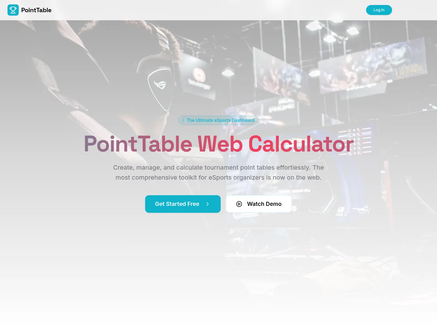 PointTable Web Calculator