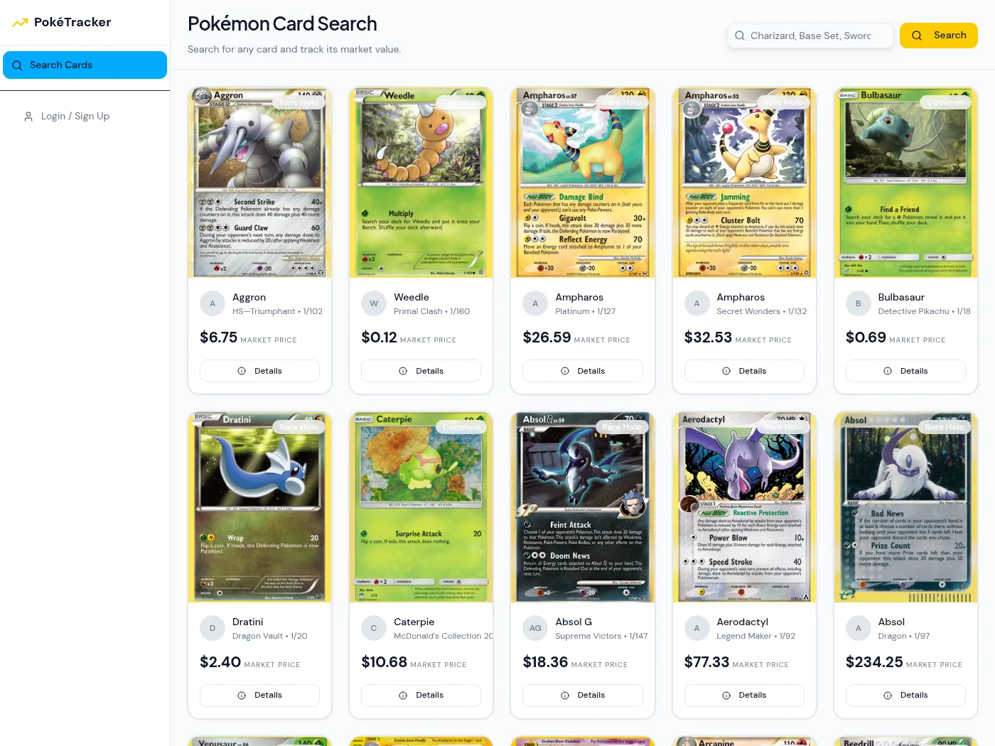 PokéCard Value Tracker