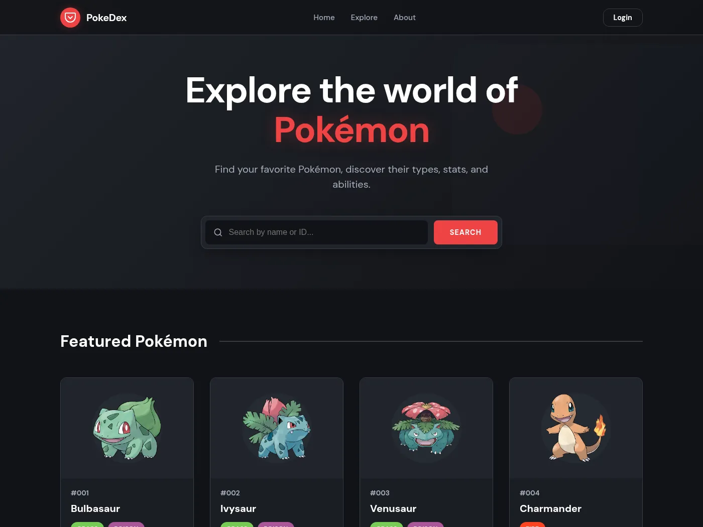 PokeDex Web Explorer