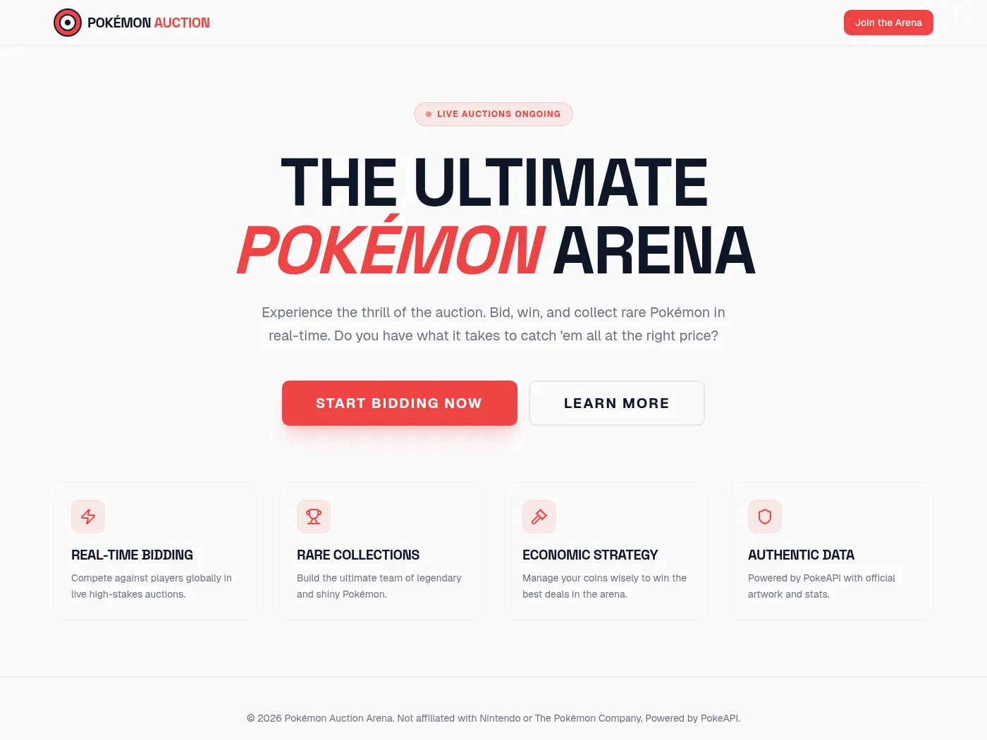 Pokémon Auction Arena