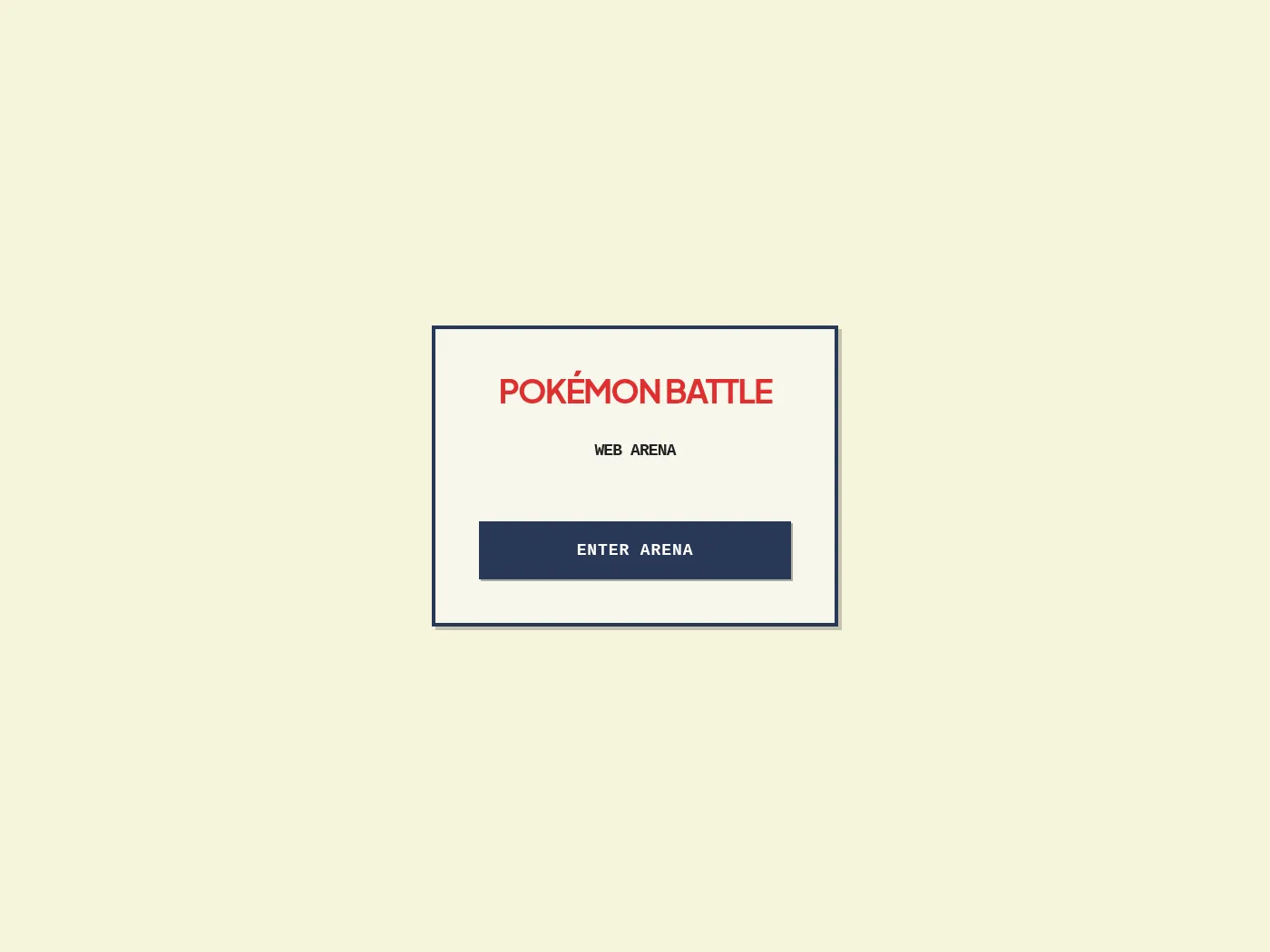 Pokémon Battle Web Arena