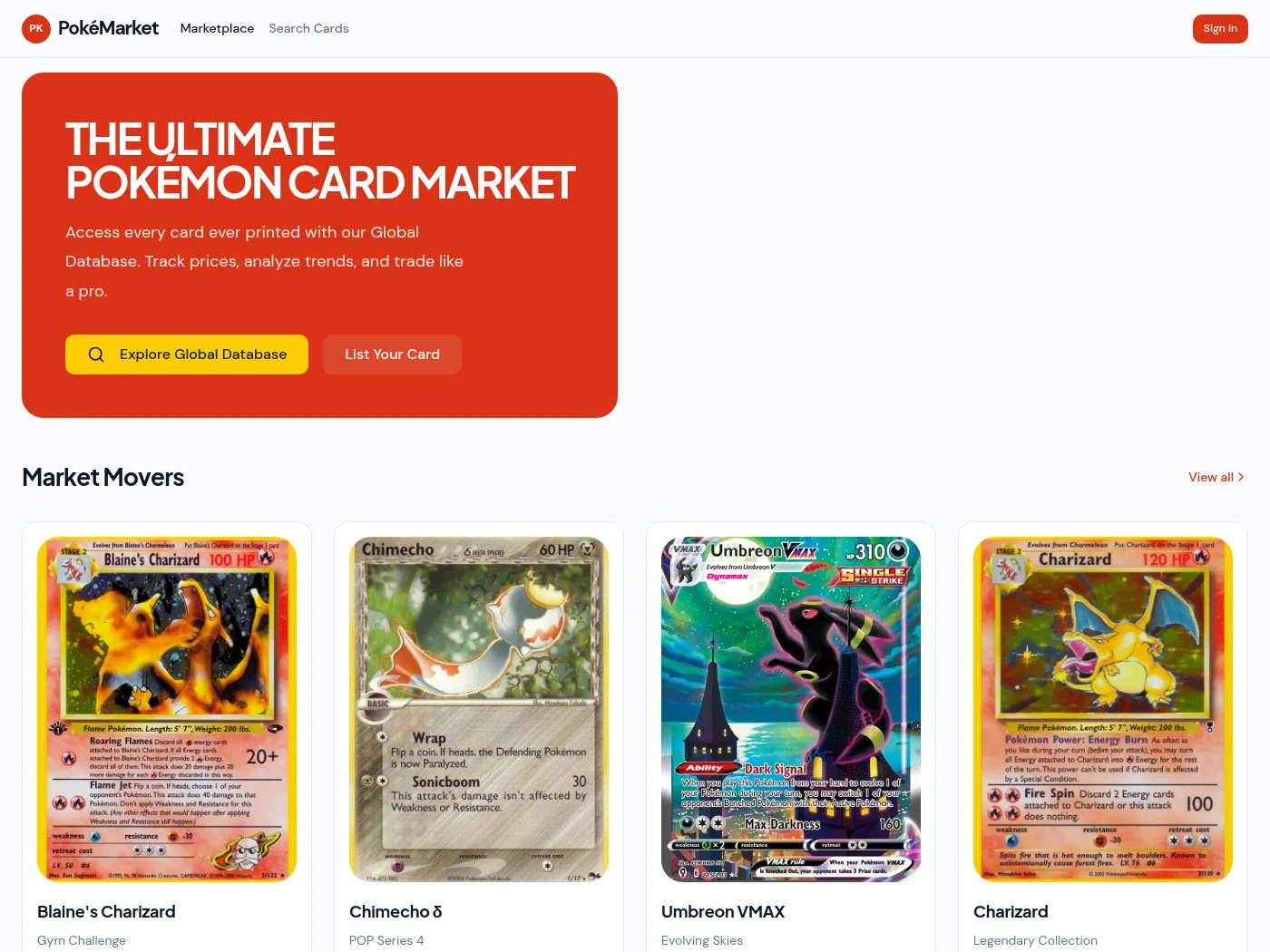 Pokémon Card Marketplace