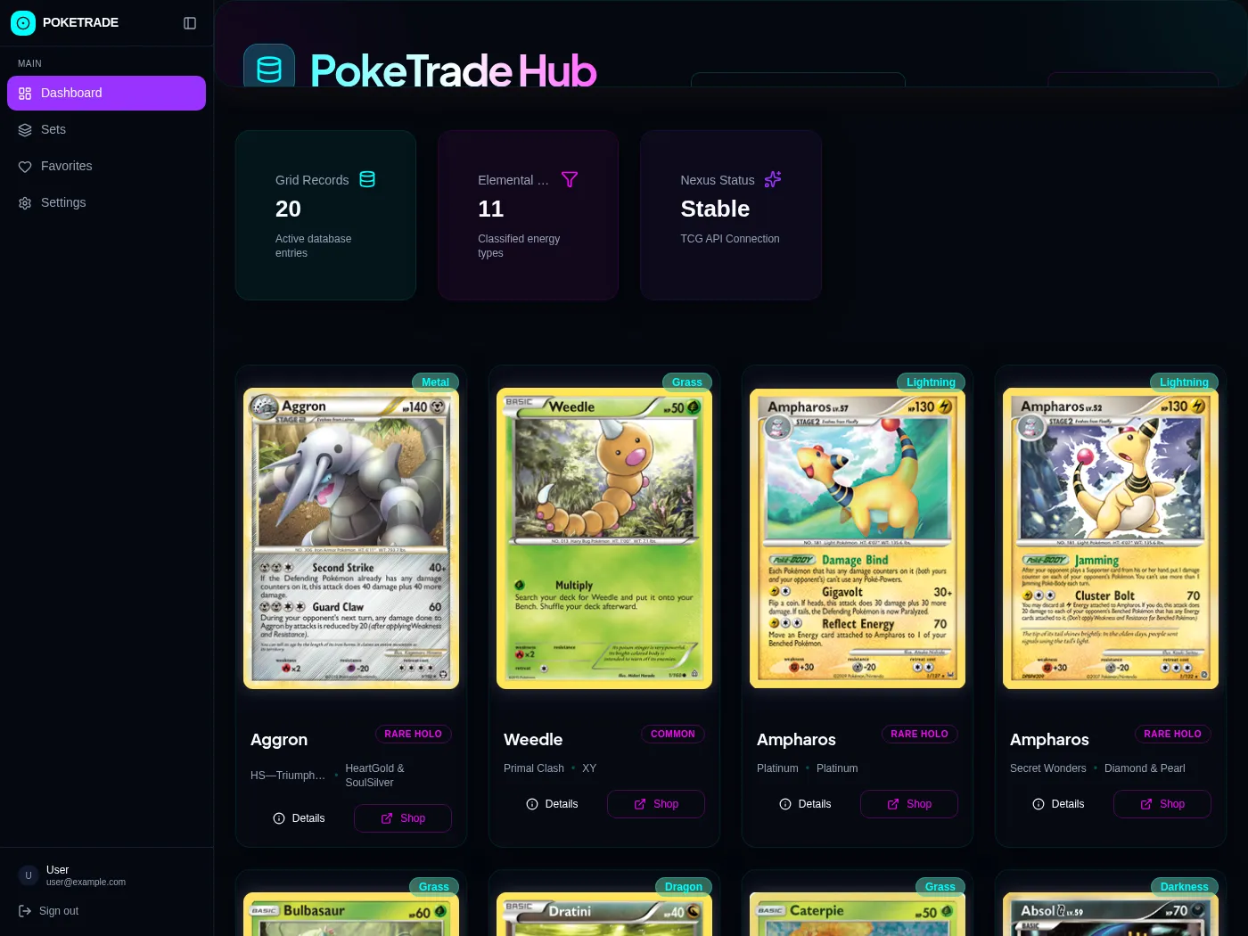 PokeTrade Cards Hub