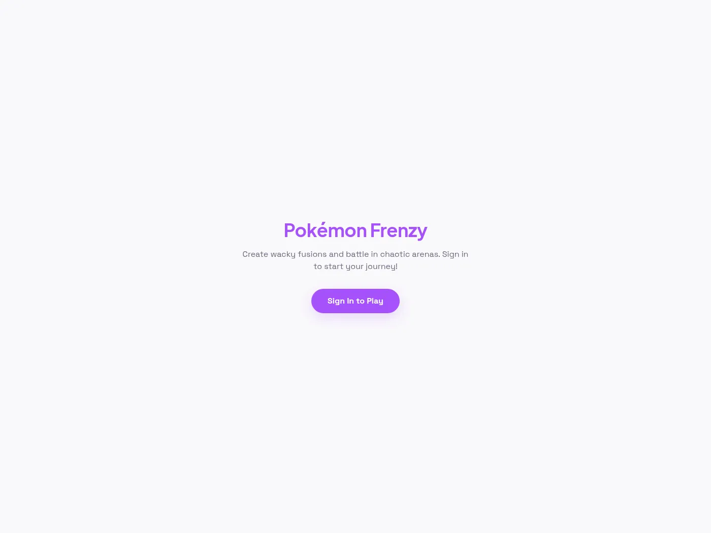 Pokémon Frenzy Game