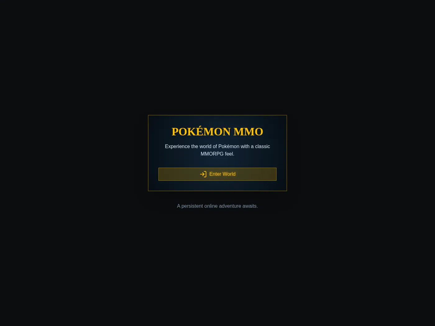 Pokémon MMORPG Adventure