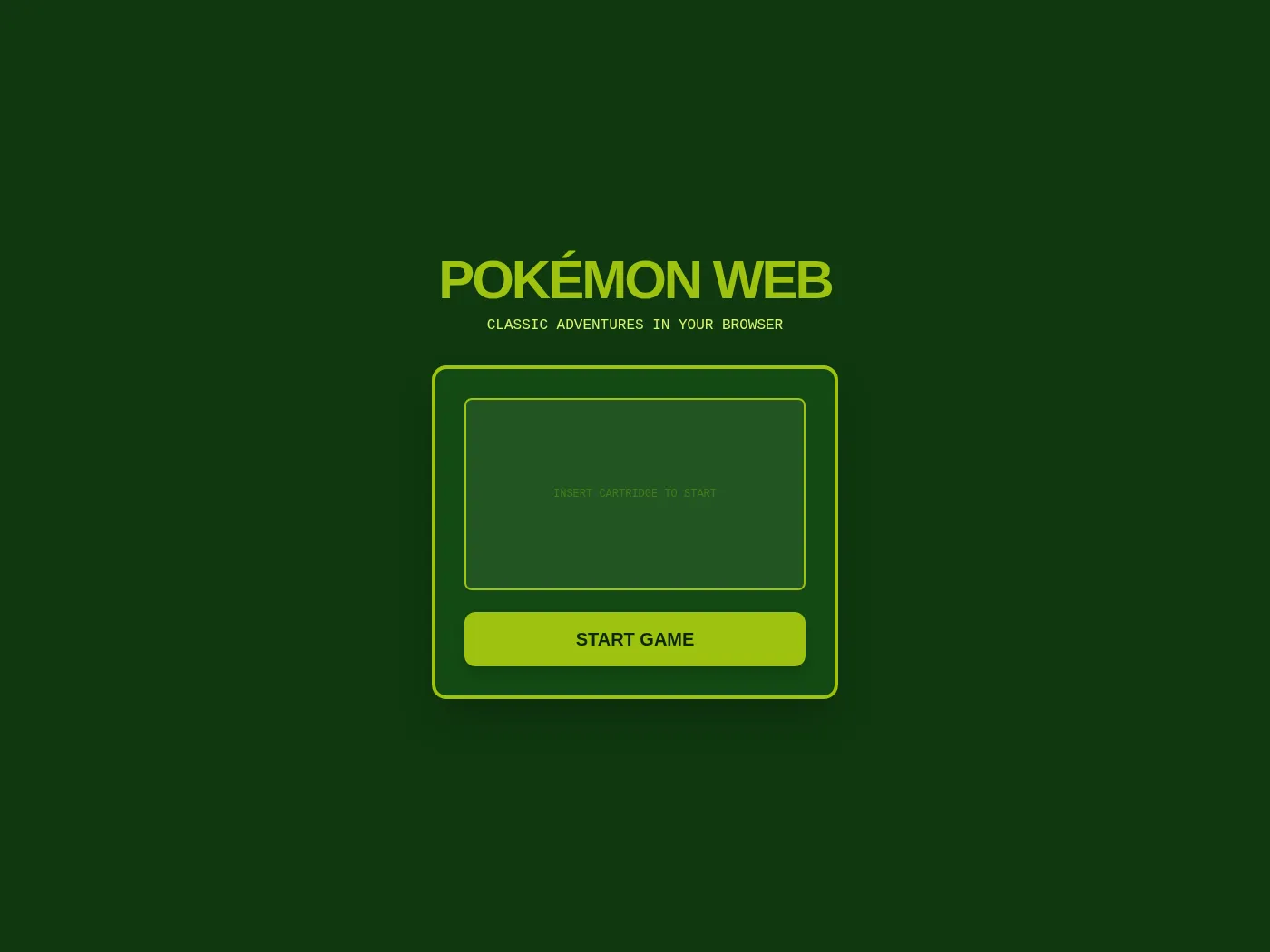 Pokémon Web Emulator