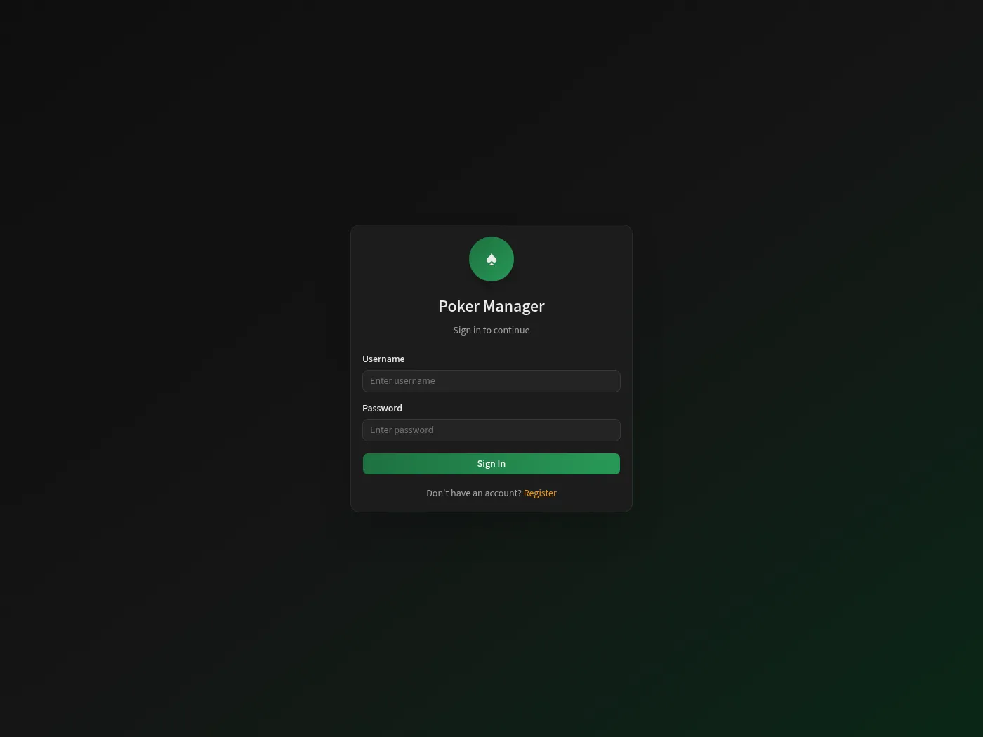 Poker Table Manager
