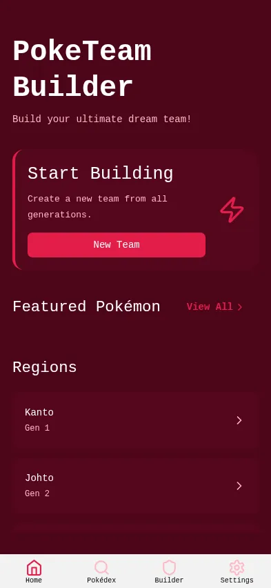 PokeTeam Builder