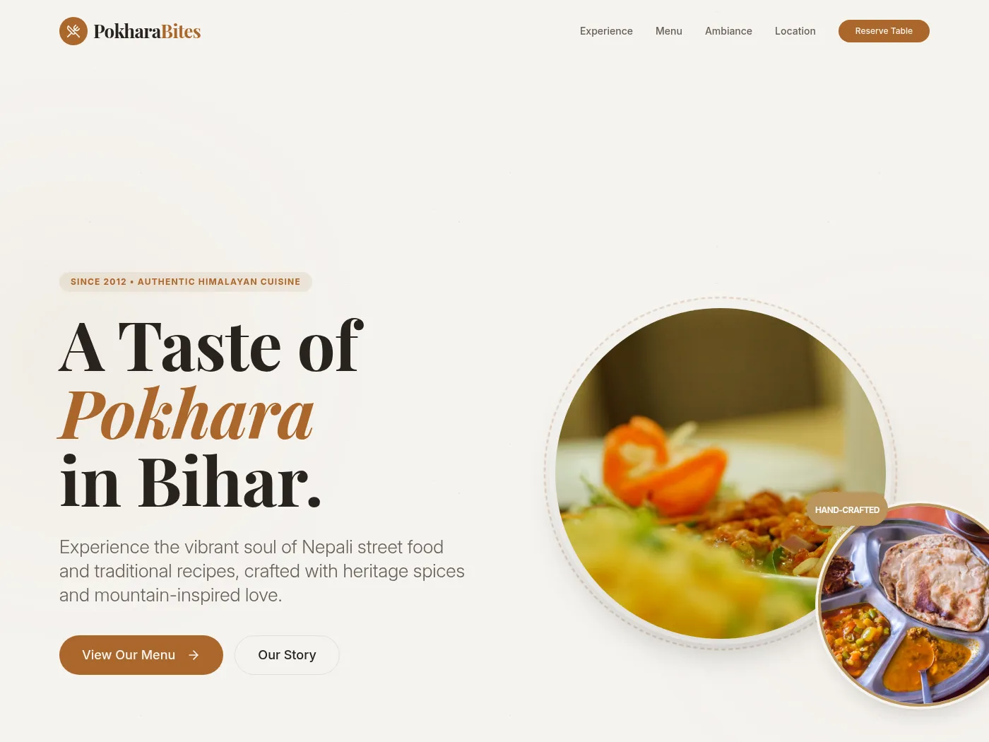 Pokhara Bites Website