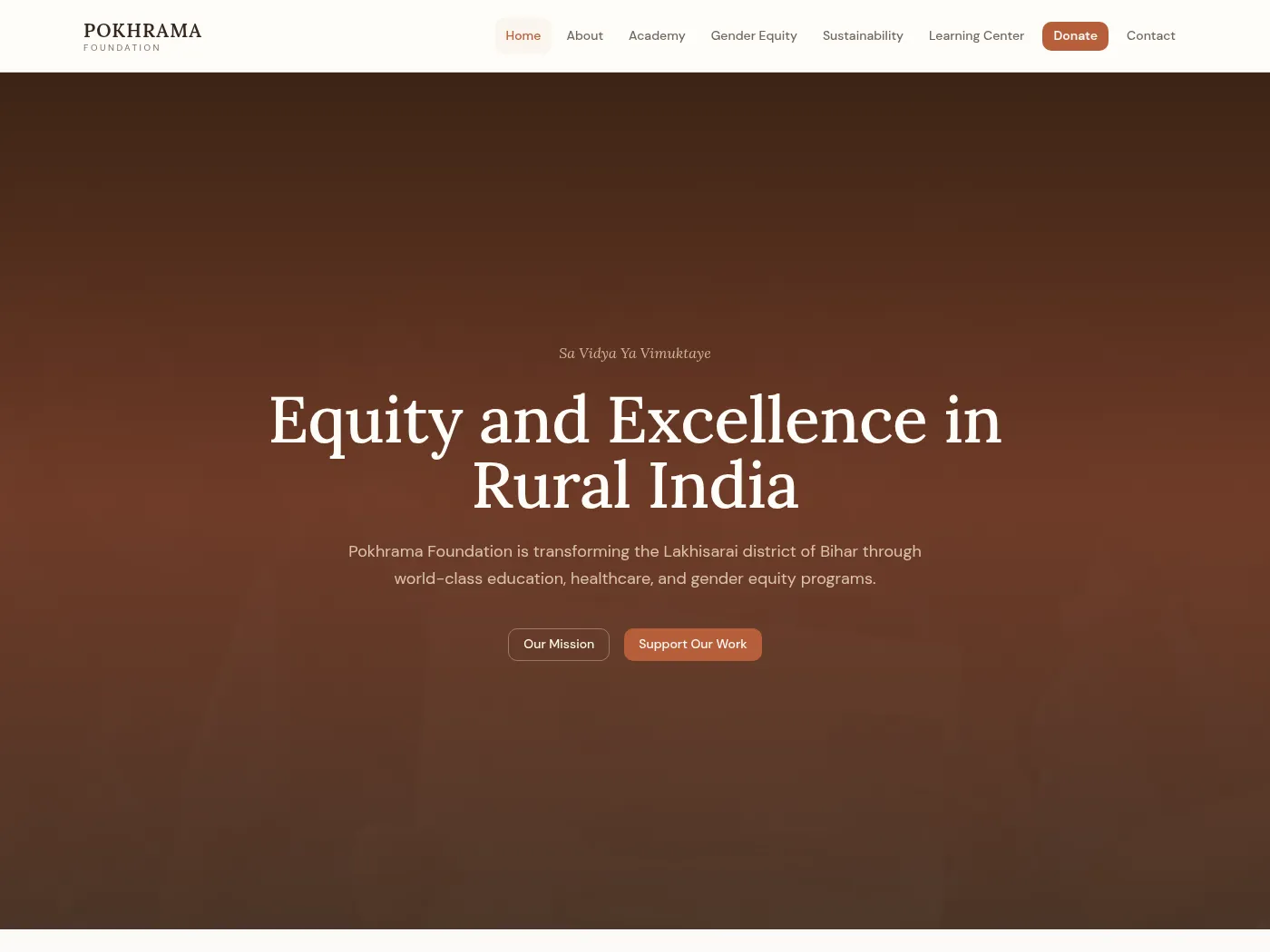 Pokhrama Foundation Site