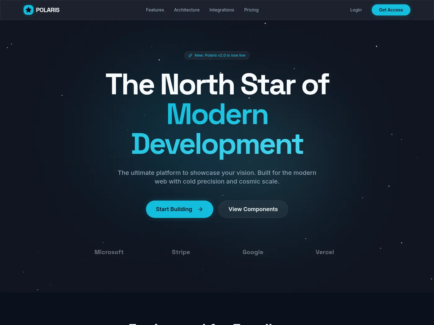 Polaris Landing Page
