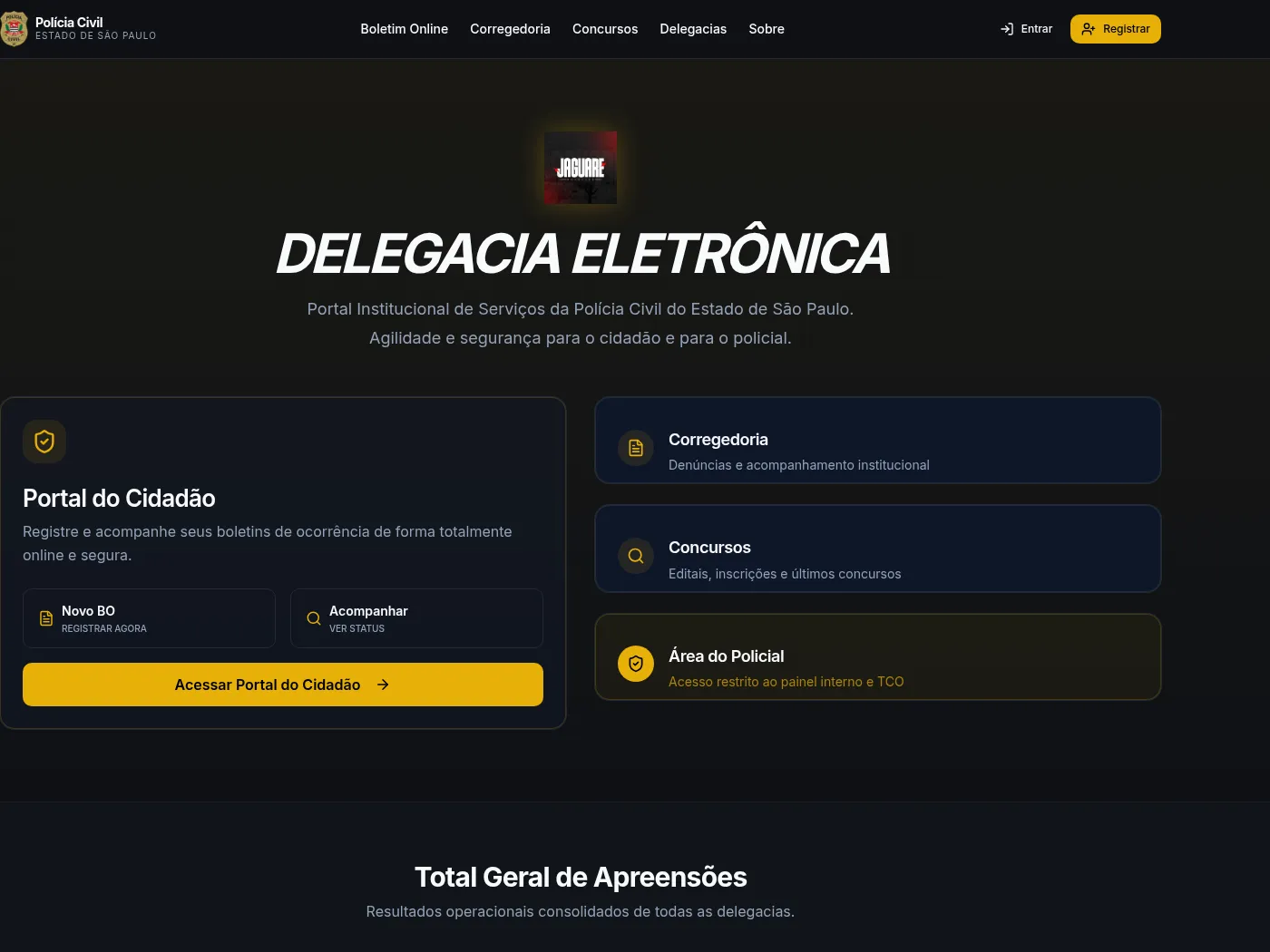 Police Portal Landing