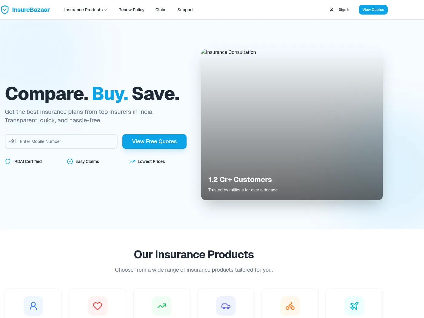 InsureBazaar Clone