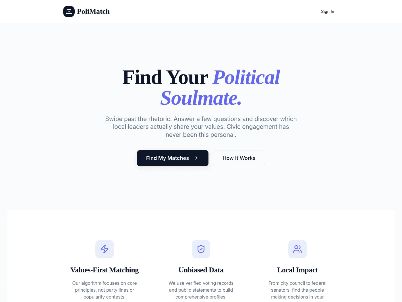 PoliMatch Finder