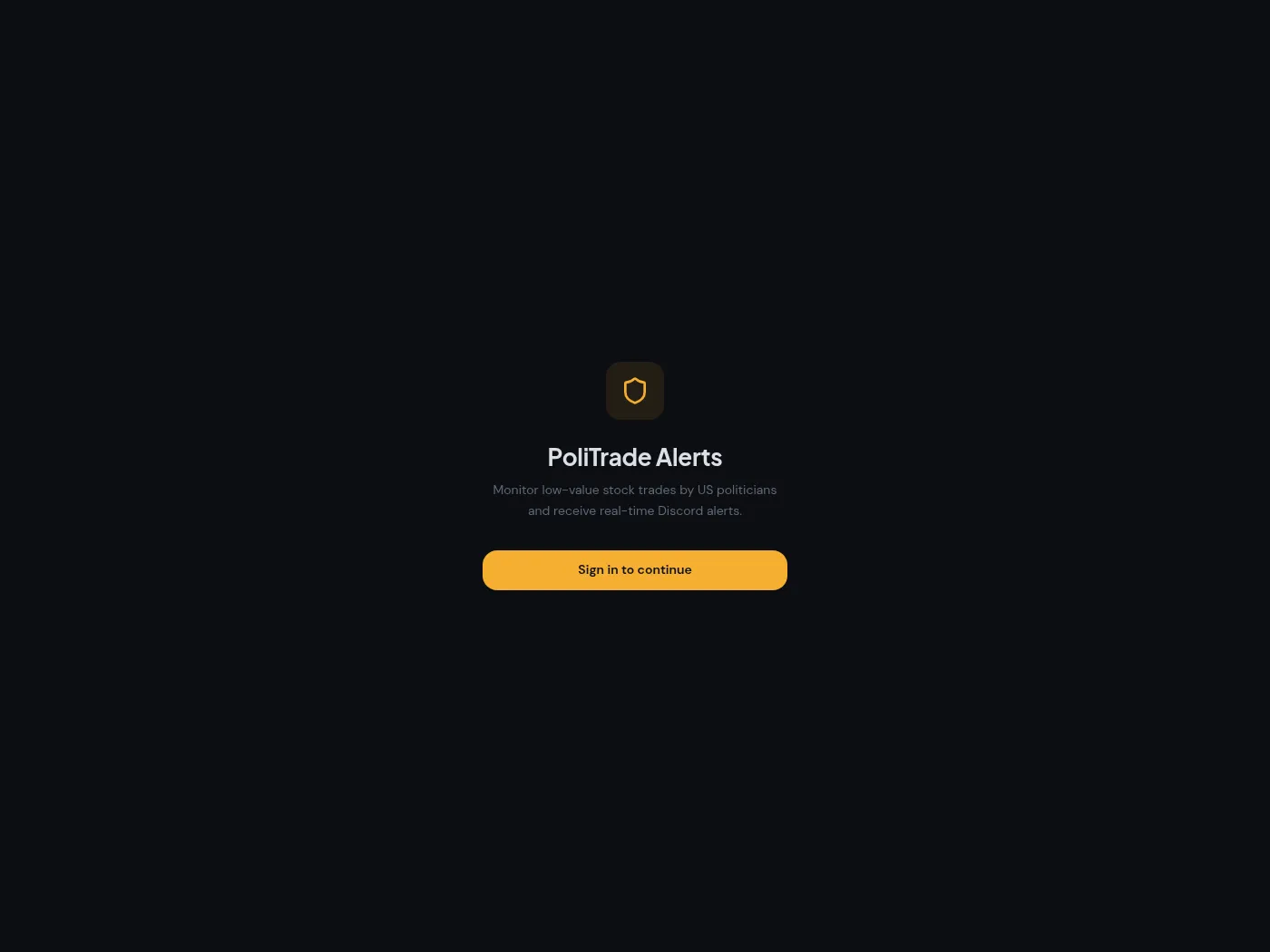 PoliTrade Alert Dashboard
