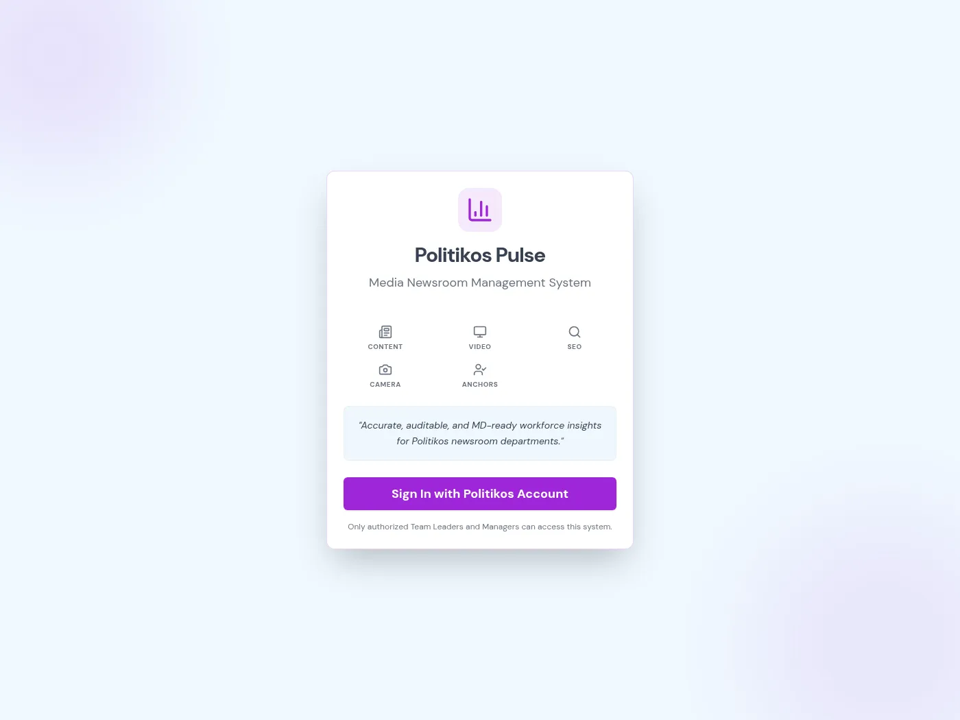 Politikos Team Pulse