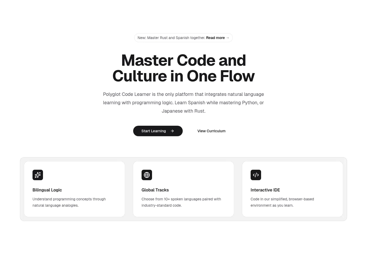 Polyglot Code Learner