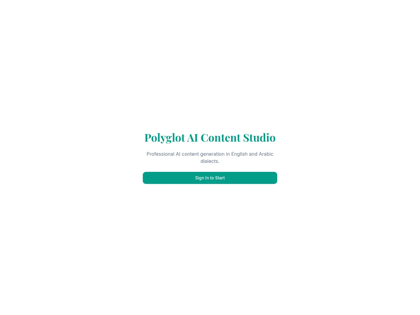 Polyglot AI Content Studio