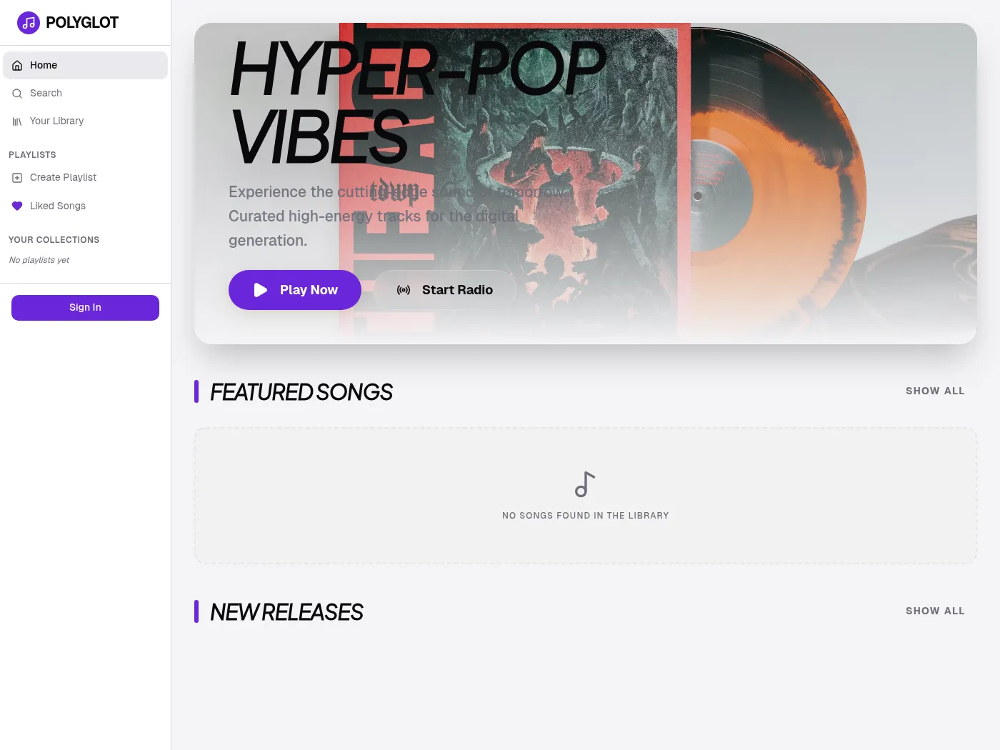 Polyglot Music Streamer