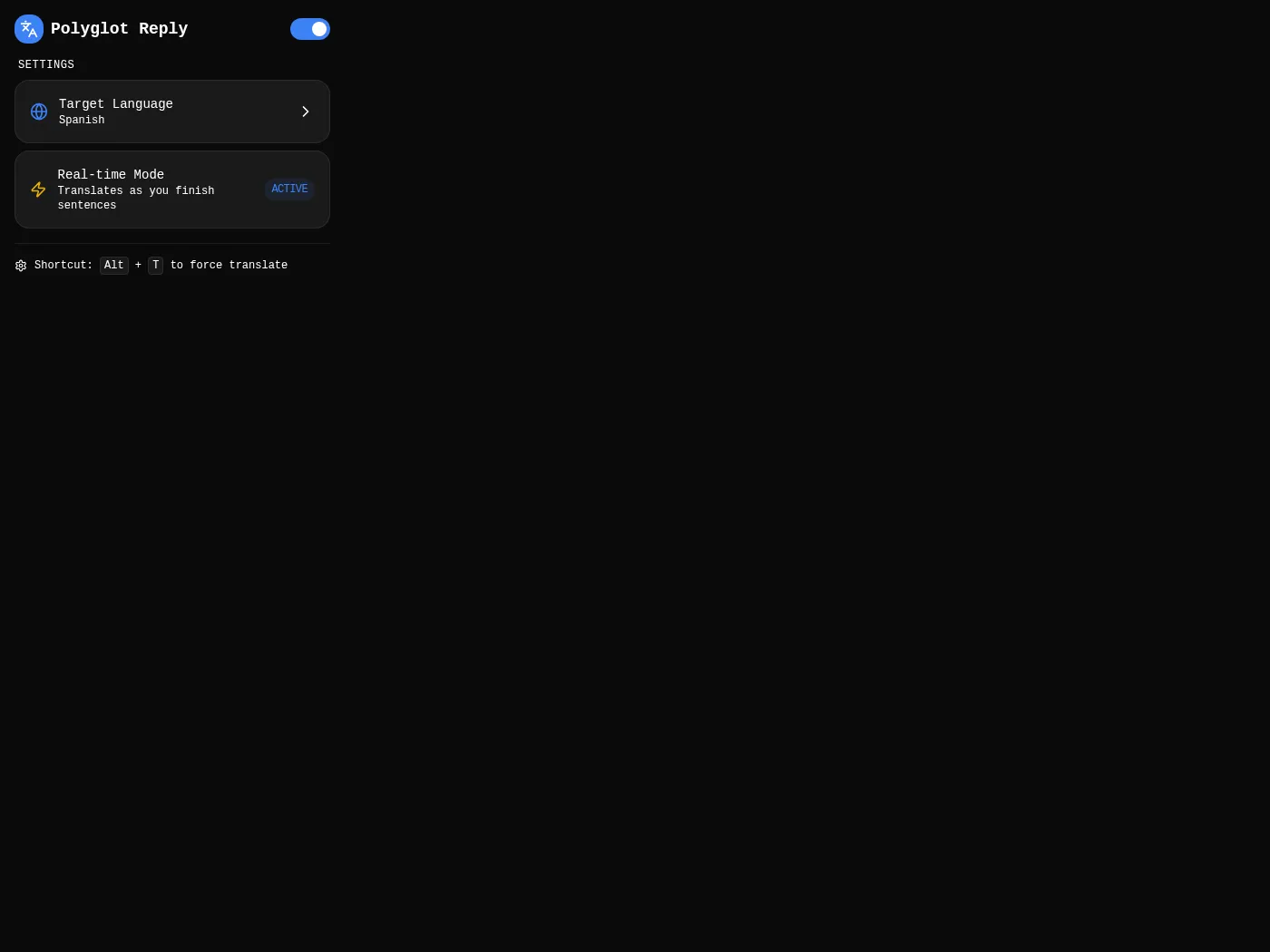 Polyglot Reply Extension