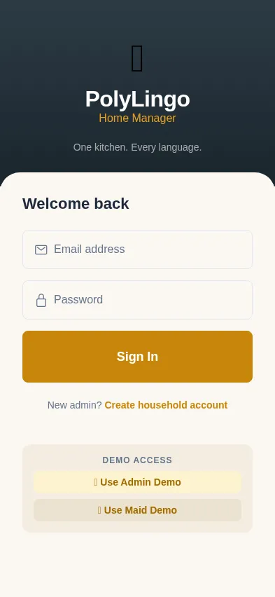 PolyLingo Home Manager