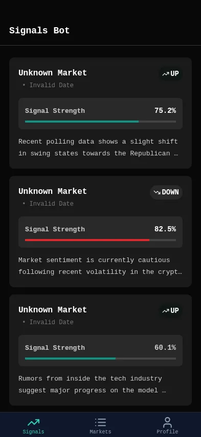 Polymarket Signal Bot