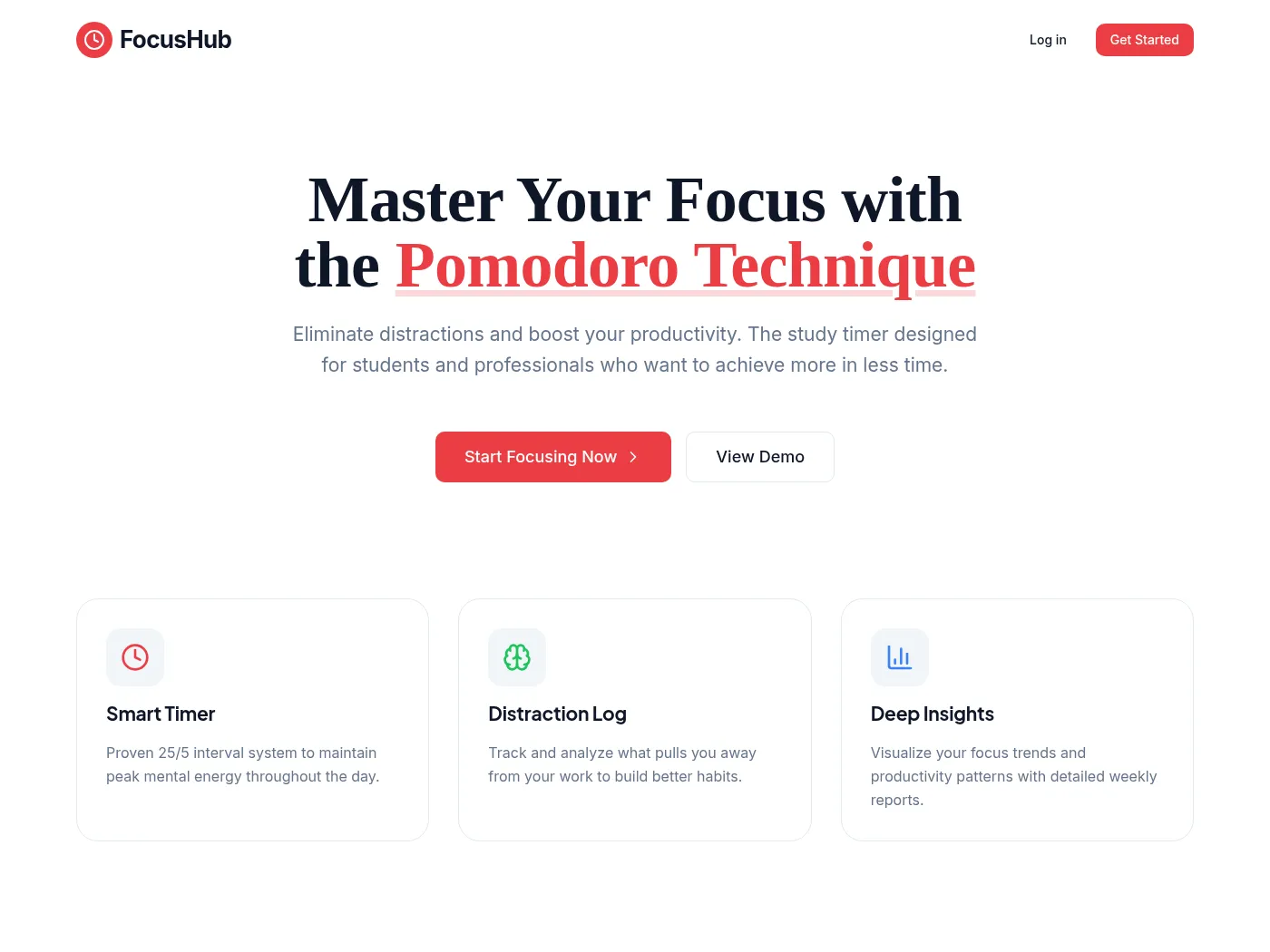 Pomodoro Focus Hub