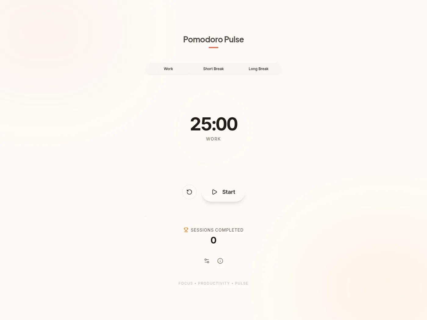 Pomodoro Pulse Timer