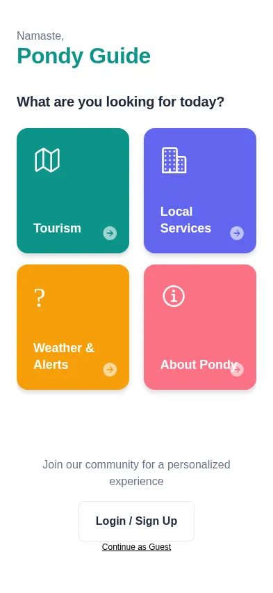 Pondy Guide App