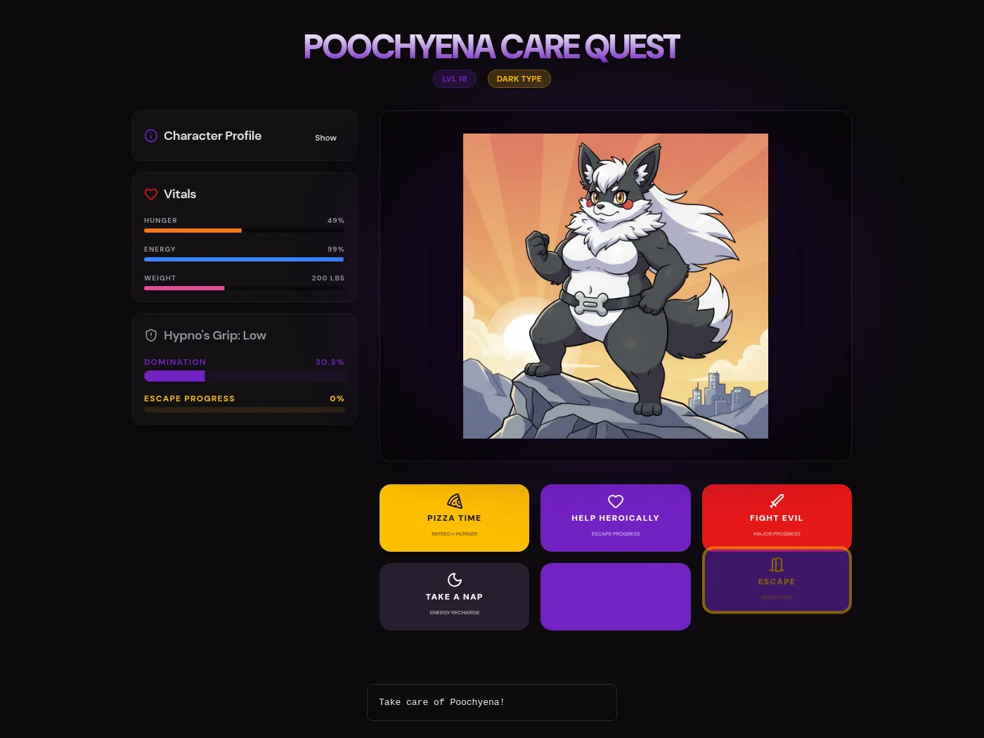 Poochyena Care Quest