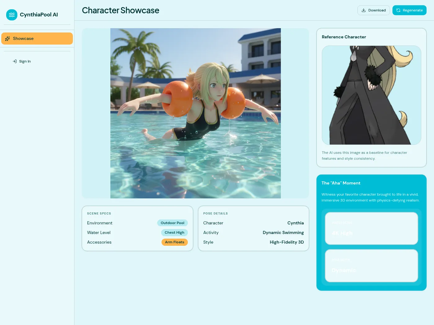 Pool Character Pose