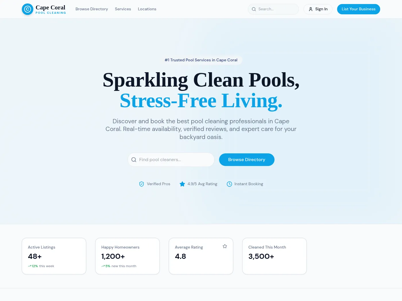 Cape Coral Pool Cleaning