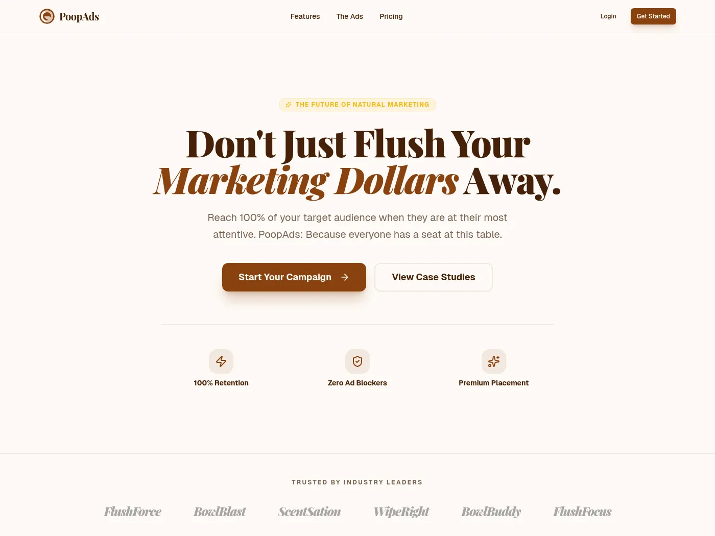 Poop Ads Simple Site