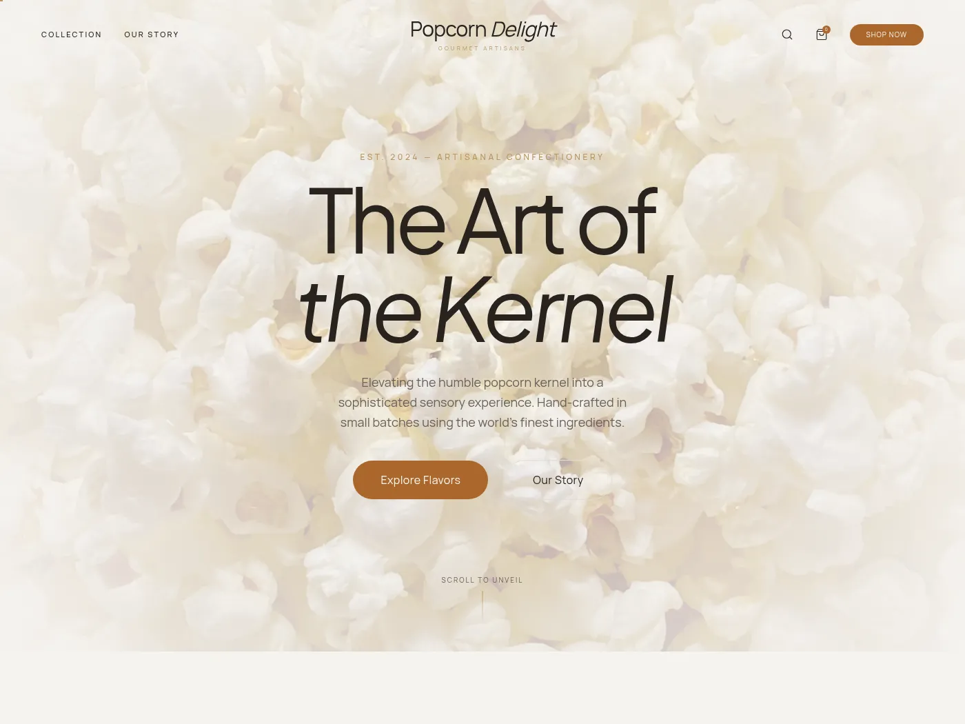 Popcorn Delight Website