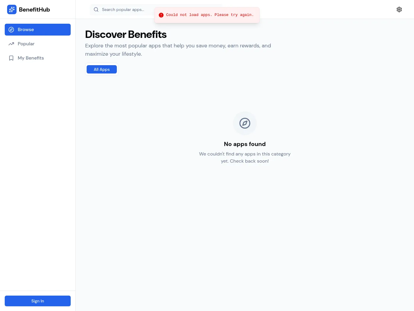 Popular Benefit App
